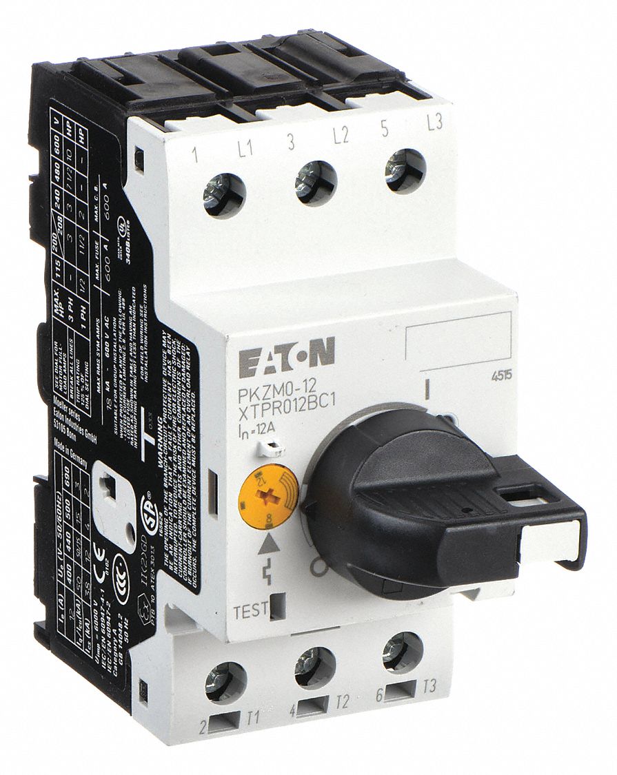 EATON, Non-Reversing, 3 Poles, Manual Motor Protector - 4WXJ1 ...