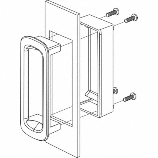 ROHDE, Threaded Holes, Plastic, Recessed Pull Handle - 4WXR1|KS-40.120. ...