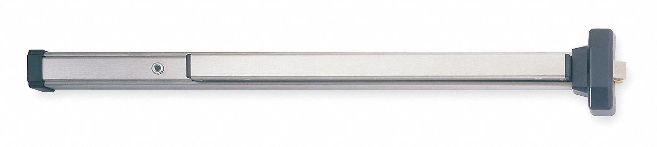 Long Rim, Exit Device, Satin Chrome, 19, 30 in to 36 in Door Width ...