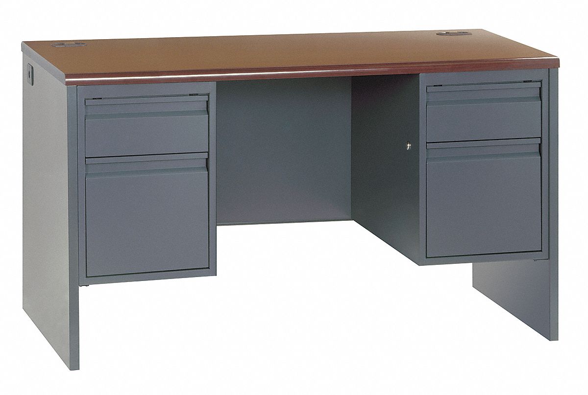 Office Desk,72 x 29-1/2 x 36 In,Charcoal - Grainger