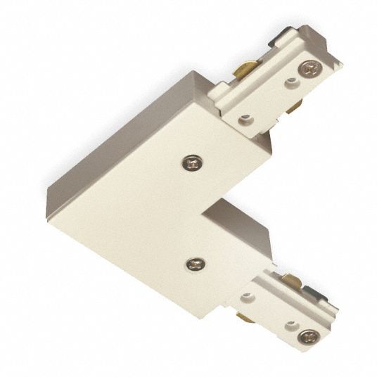 Joins Two Track Sections at a Right Angle, White, L-Connector - 4XB34 ...