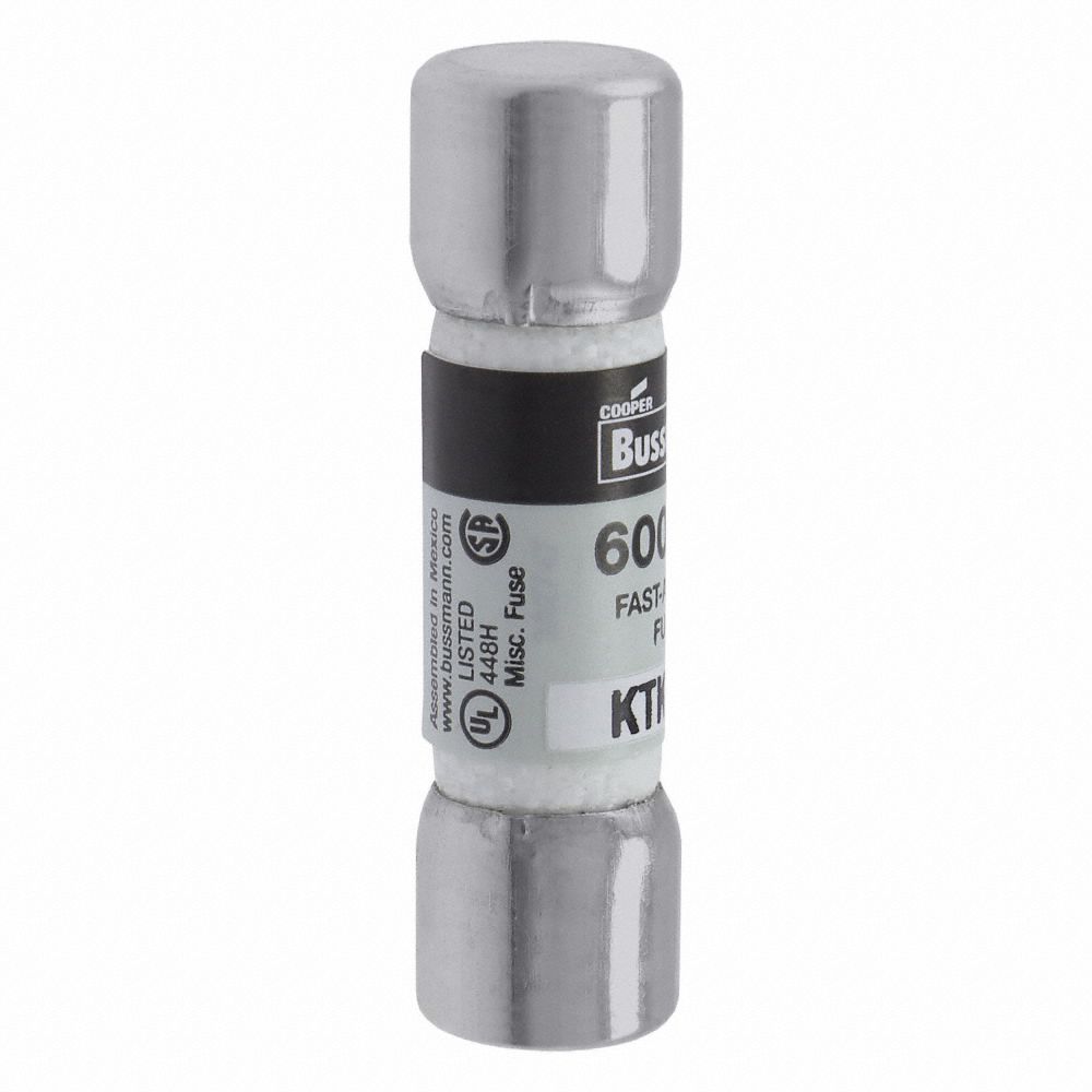 BUSSMANN Fuse: 1 A Amps, 600V AC, 100kA at 600V AC, 1-1/2 in L x 13/32 ...