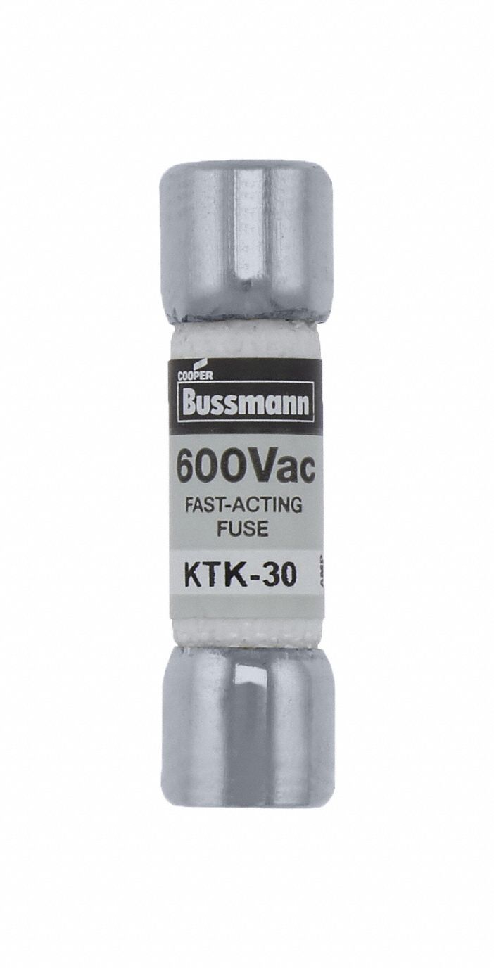 BUSSMANN, 30 A Amps, 600V AC, Fuse - 4XC46|KTK-30 - Grainger