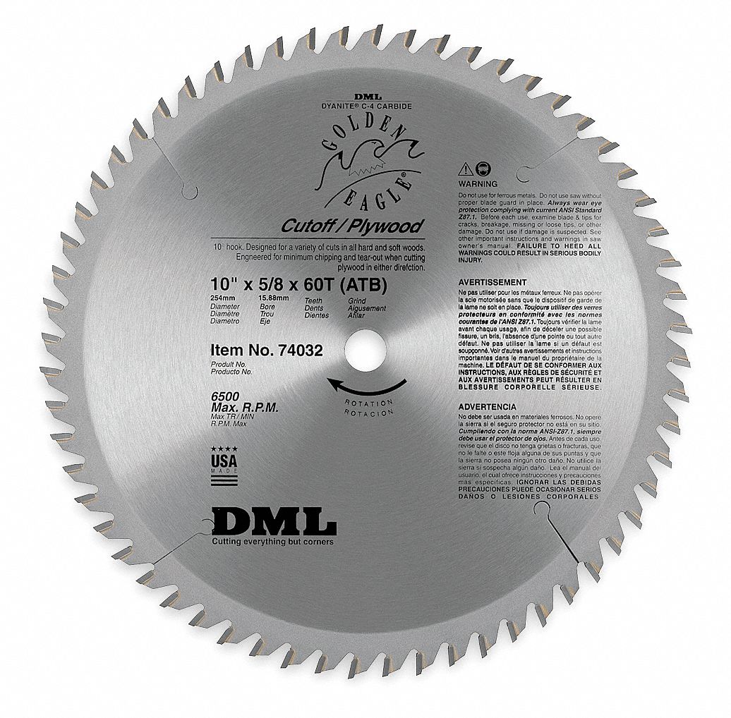 Circular Saw Blade, 10 in Blade Dia. - Grainger
