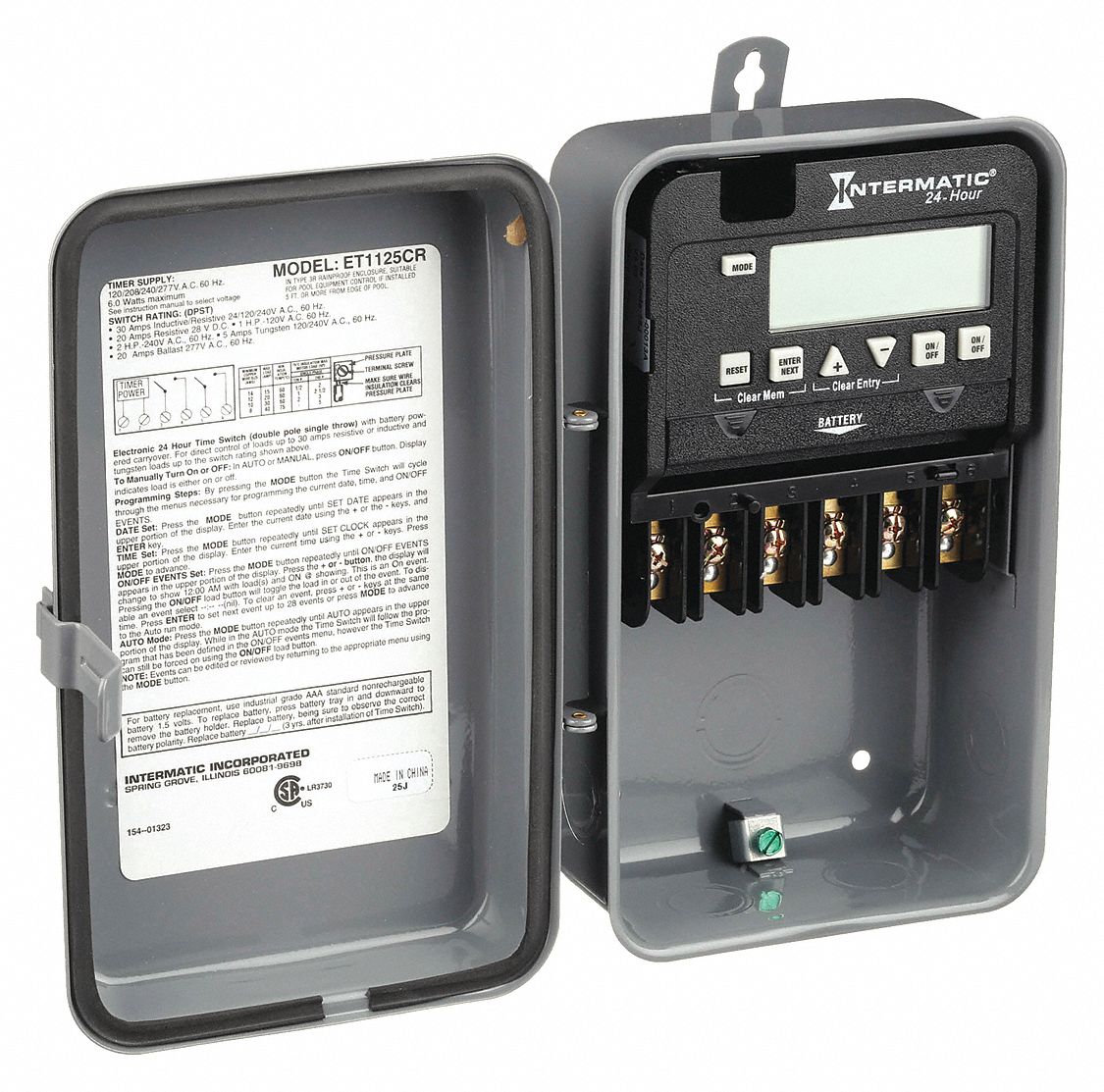 INTERMATIC, 24 hr, Astronomic, Electronic Timer - 4XGW2|ET1125CR - Grainger