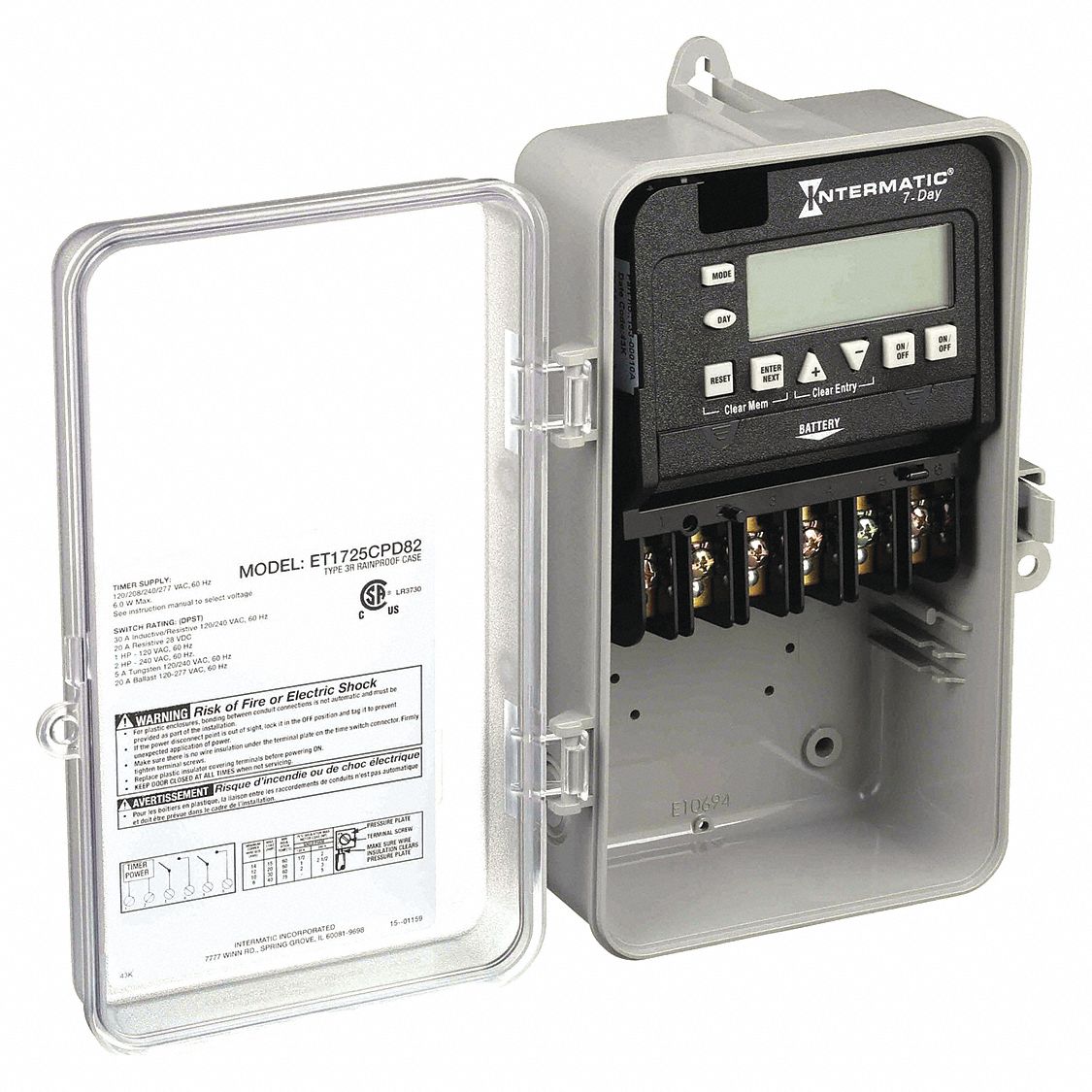 INTERMATIC, 7 day, Astronomic, Electronic Timer - 4XGW4|ET1725CPD82 ...