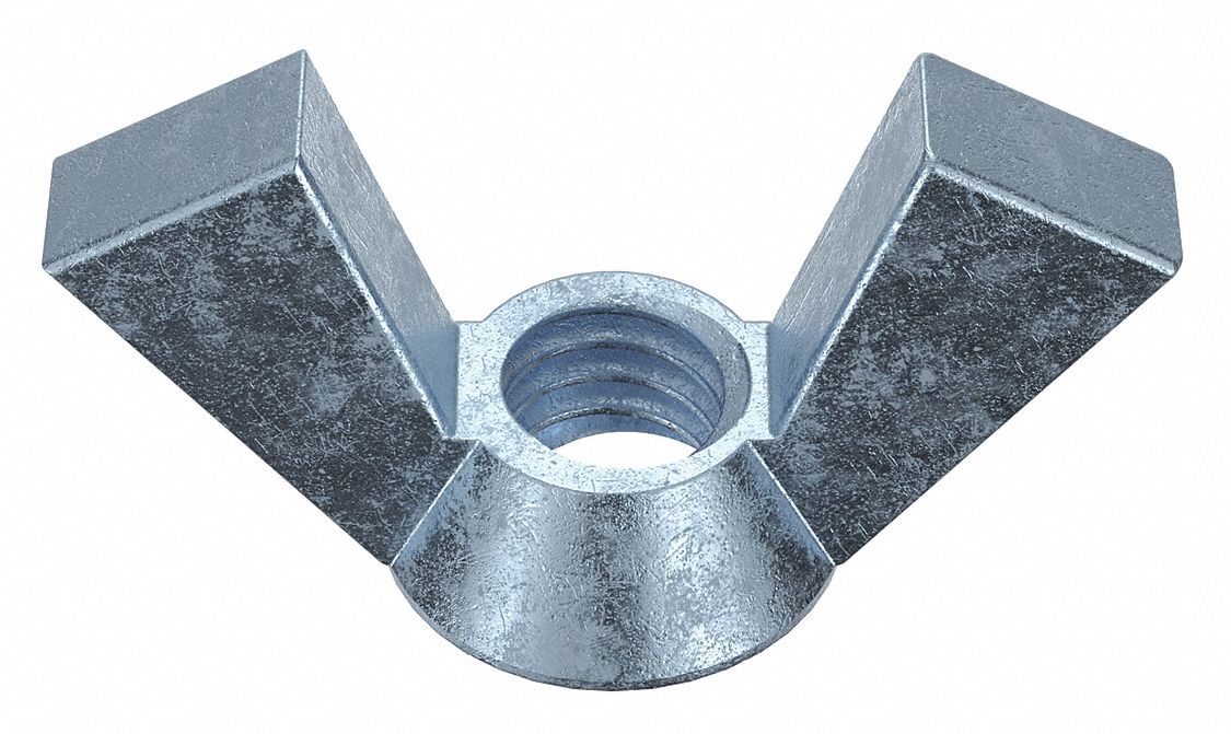5/16"-18 Thread Size, Steel, Wing Nut - 4XLZ8|WNCFI0310-2500T - Grainger
