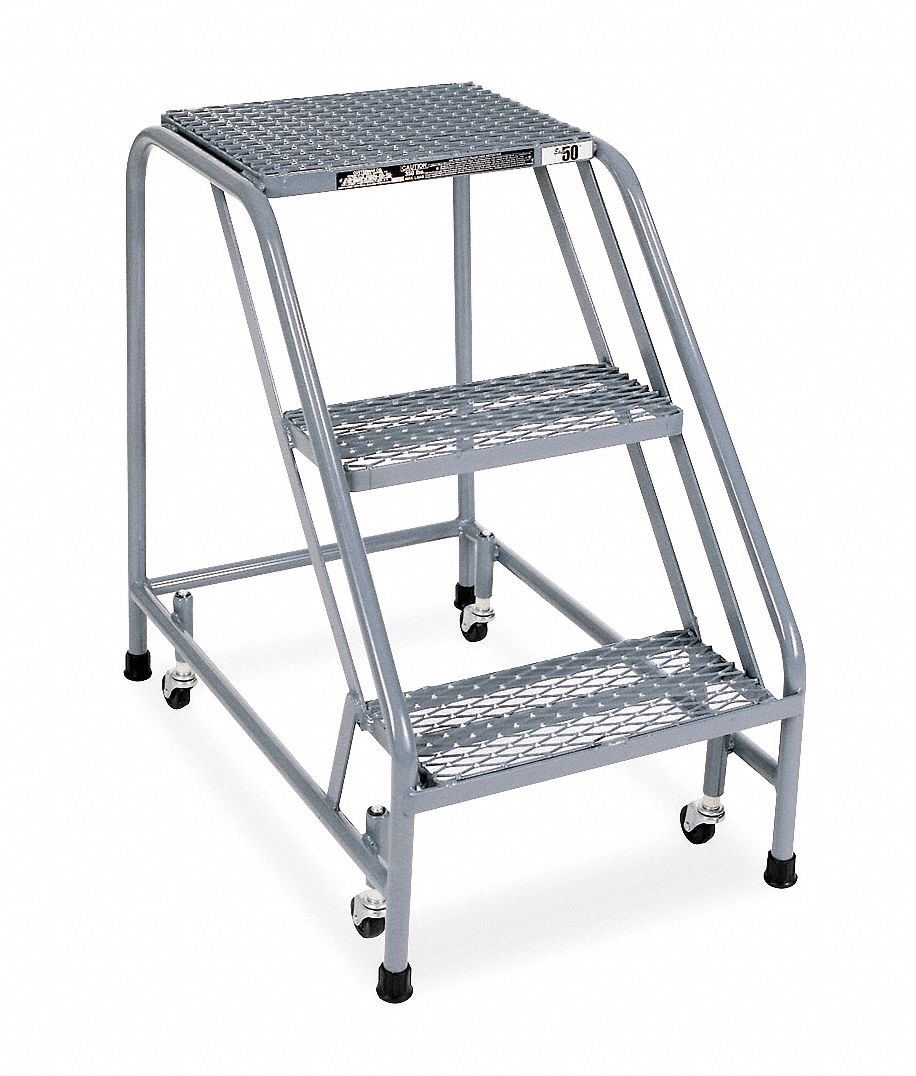 Ladder,Rolling,3 Step - Grainger