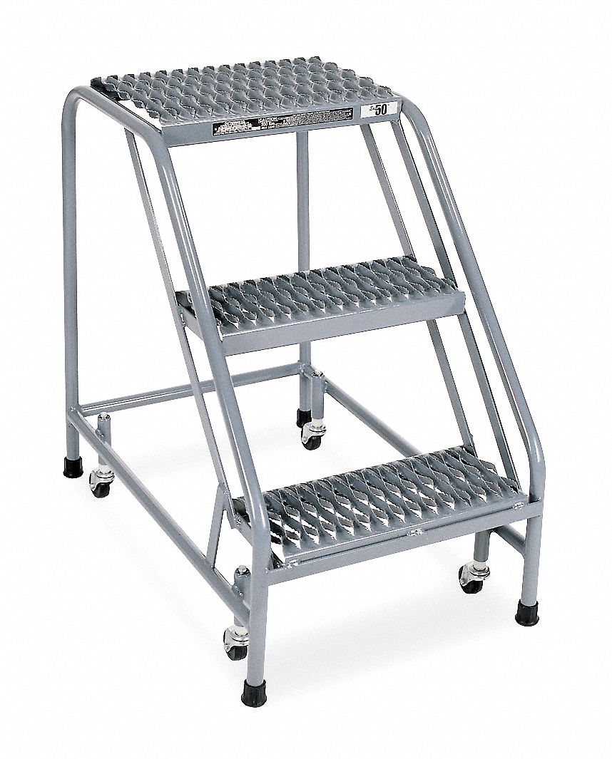 Ladder,Rolling,3 Step - Grainger