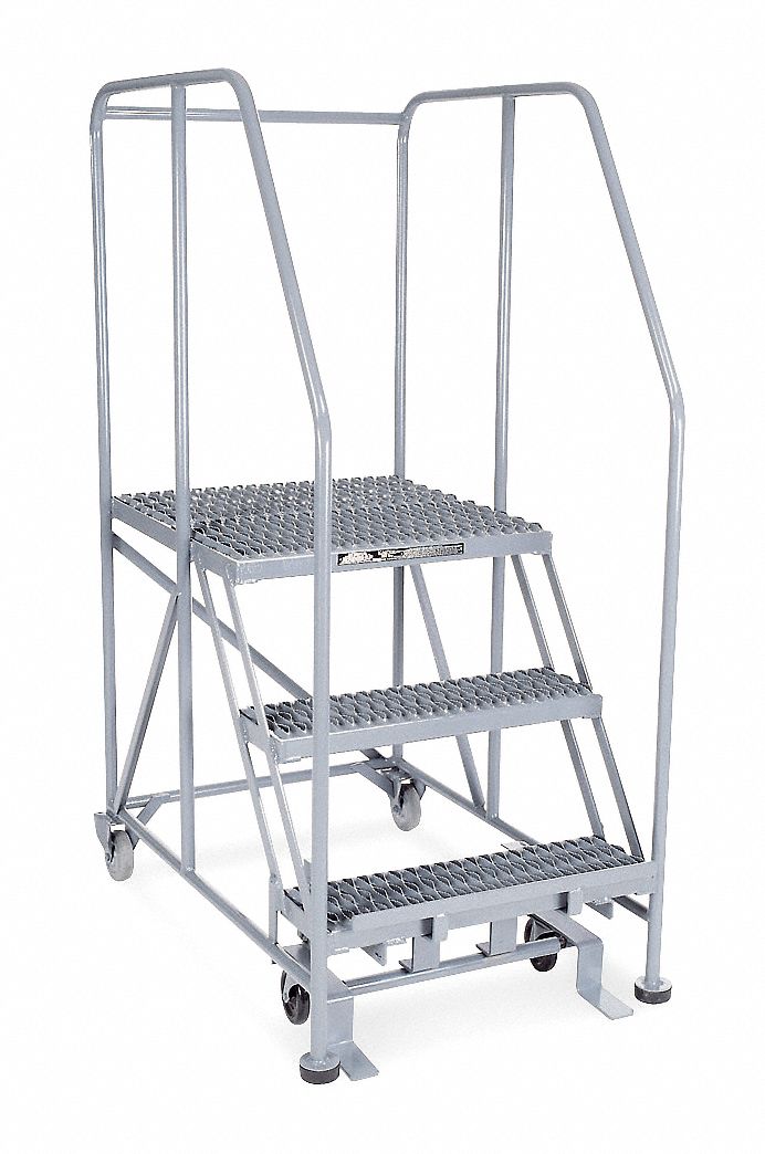 COTTERMAN Rolling Work Platform, Steel, Single Access Platform Style ...