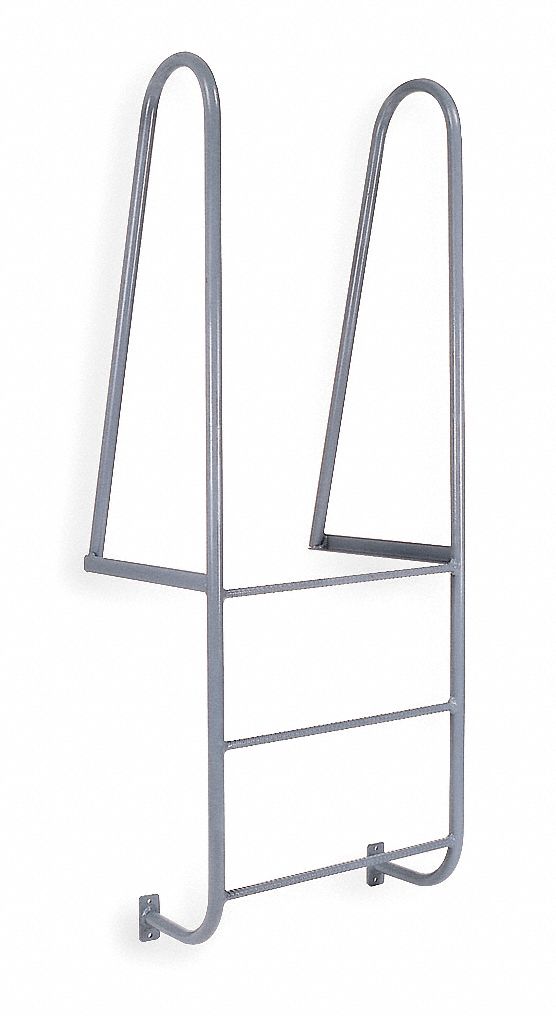 COTTERMAN Escalera Fija de Acero, 6 pies Alt Total, Salida Adelante ...