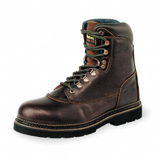 10-1/2, EE, Men's, Dark Brown, Steel Toe Type, 1 PR - Grainger