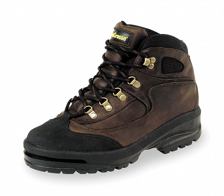 10, M, Men's, Dark Brown, Steel Toe Type, 1 PR - Grainger