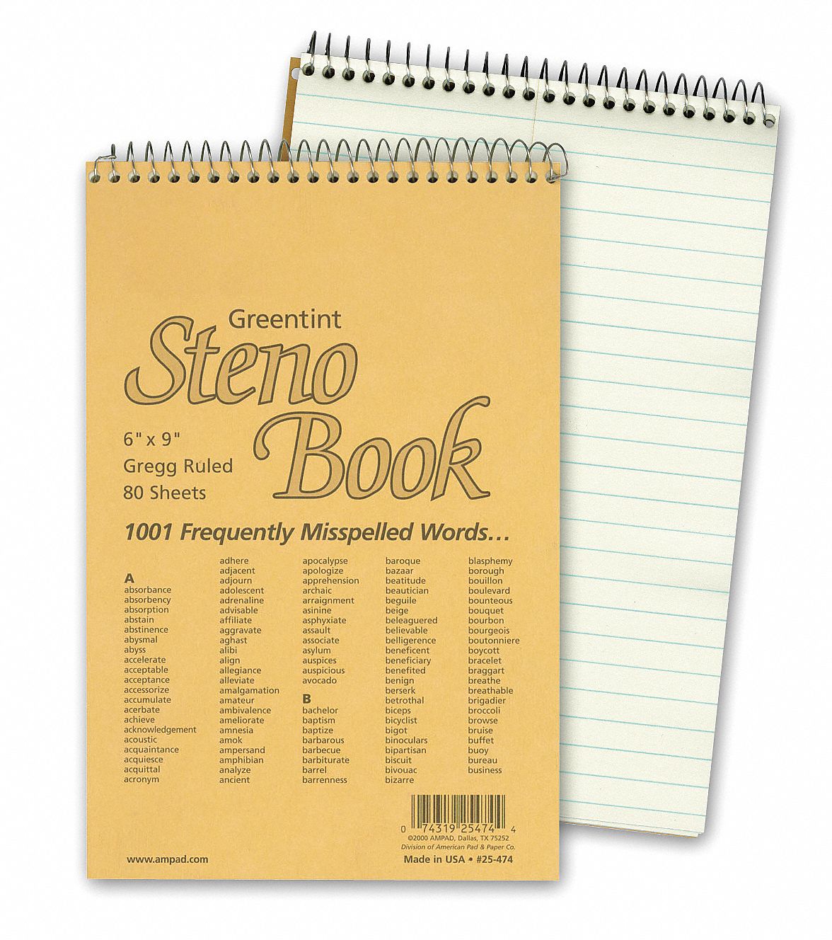 Spiral Notebook, 6 x 9 in, PK 12 - Grainger
