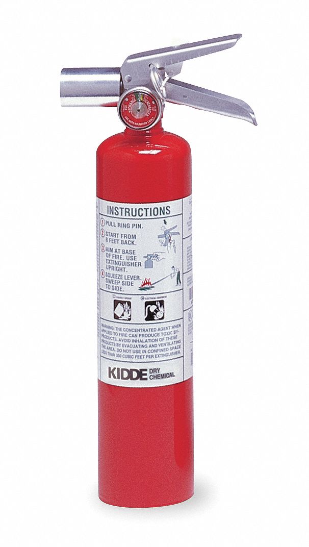 KIDDE, 2.5 lb Extinguisher Capacity, 2B:C, Fire Extinguisher - 4XP81 ...