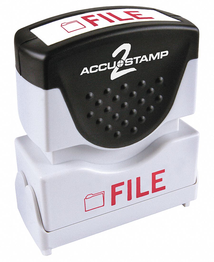 ACCUSTAMP 2, FILE, Red, Message Stamp - 4XRG1|038841 - Grainger
