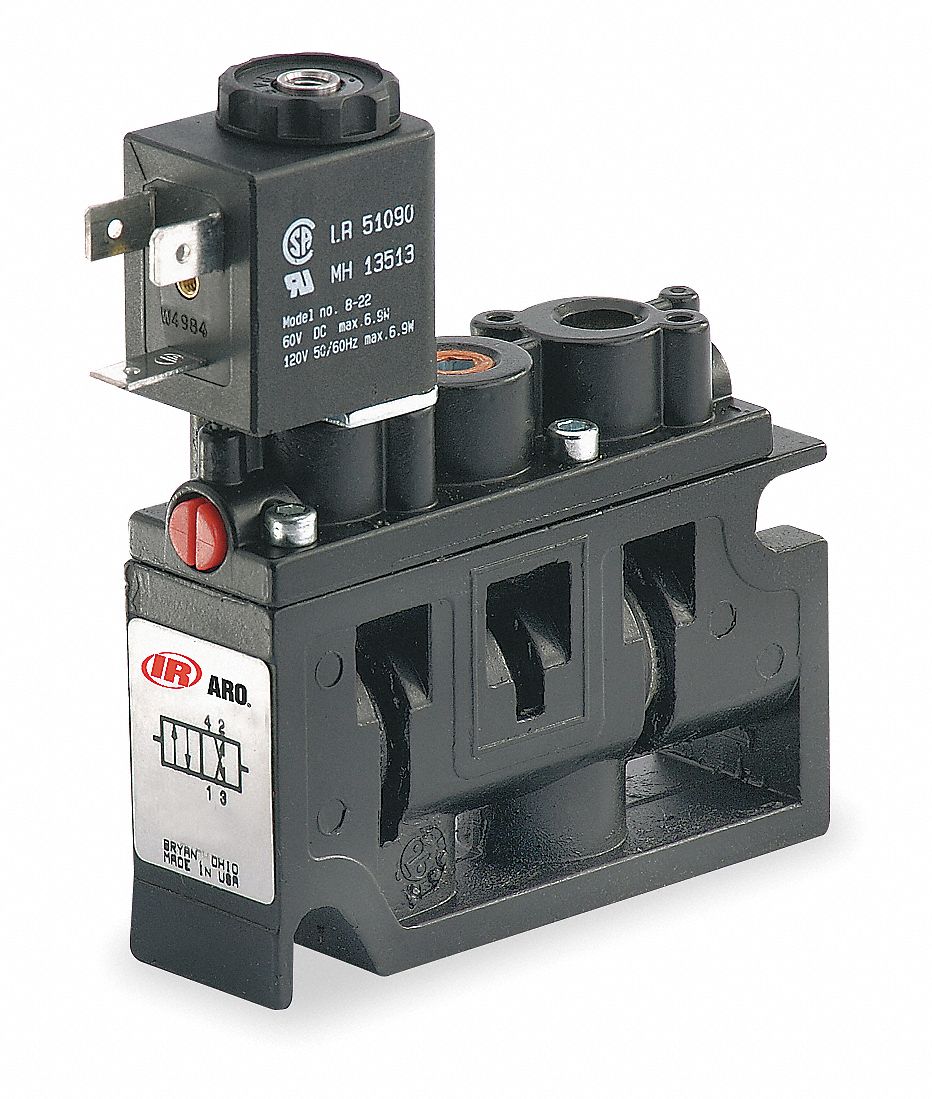 ARO, Alpha, Four-Way / Two-Position, Solenoid Air Control Valve - 4XT38 ...
