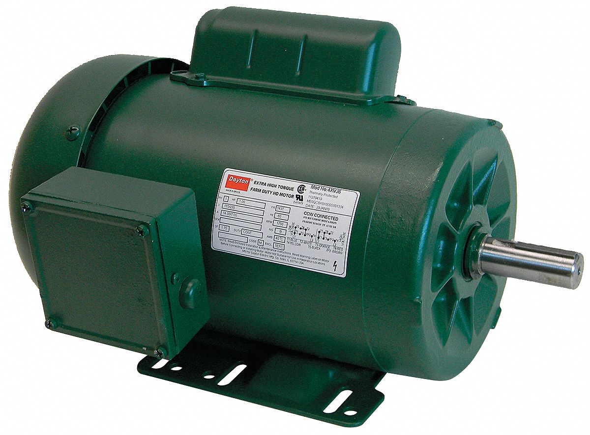 High Torque Farm Duty Motor, 1 HP, Nameplate RPM 1750, Voltage 115/230 ...