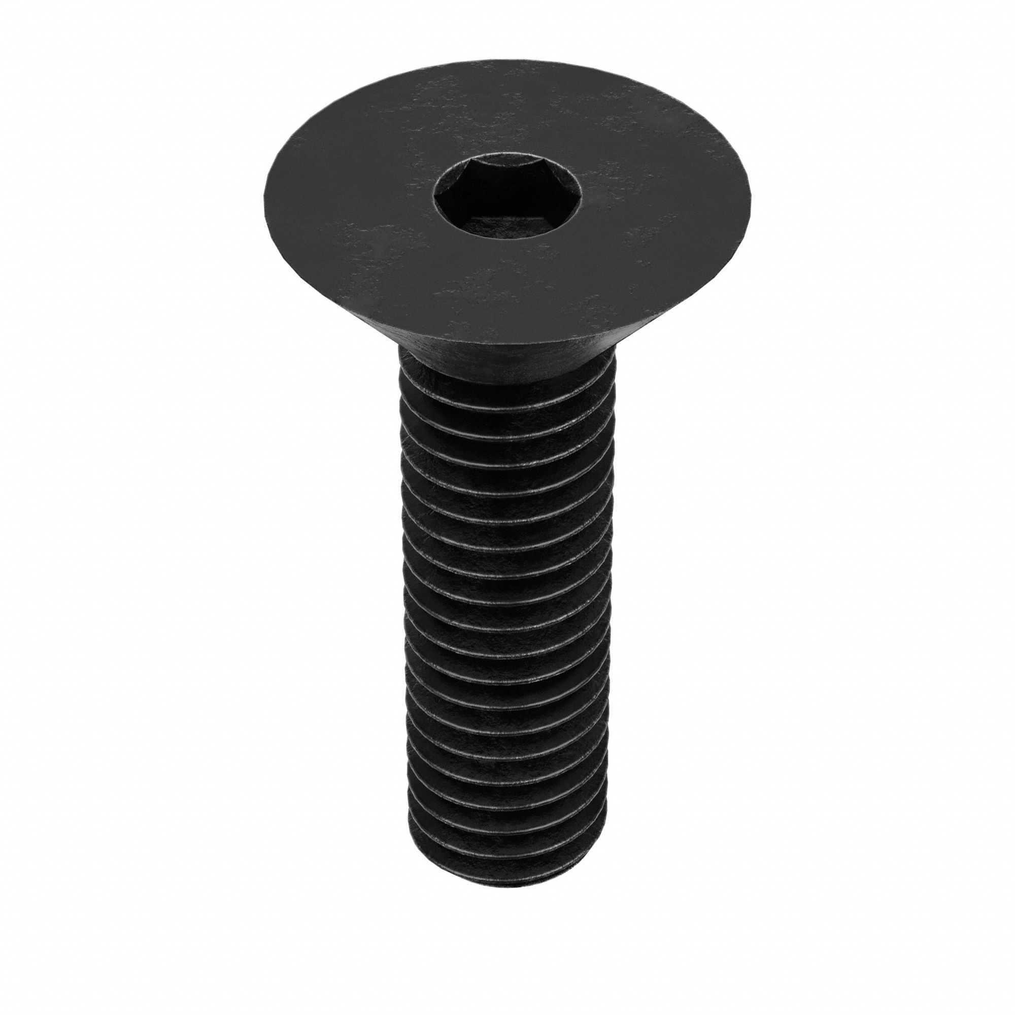 Flat, Socket Flat Head Cap Screw, #10-32, Steel, Alloy Steel, Black ...