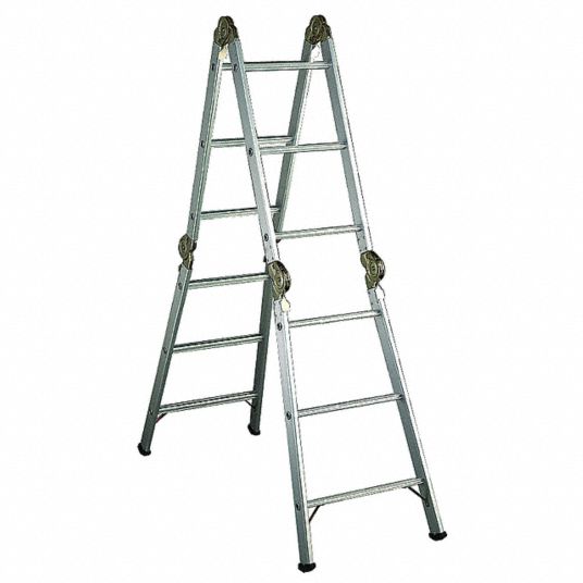 LOUISVILLE 13 ft Aluminum Articulating Ladder, 300 lb Load Capacity ...