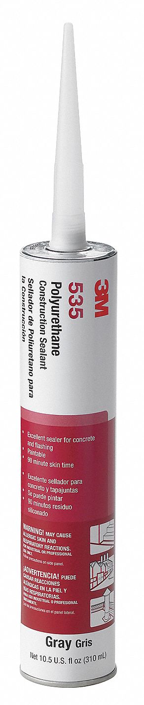 Gray Polyurethane Construction Sealant, 10.5 fl oz Cartridge - Grainger