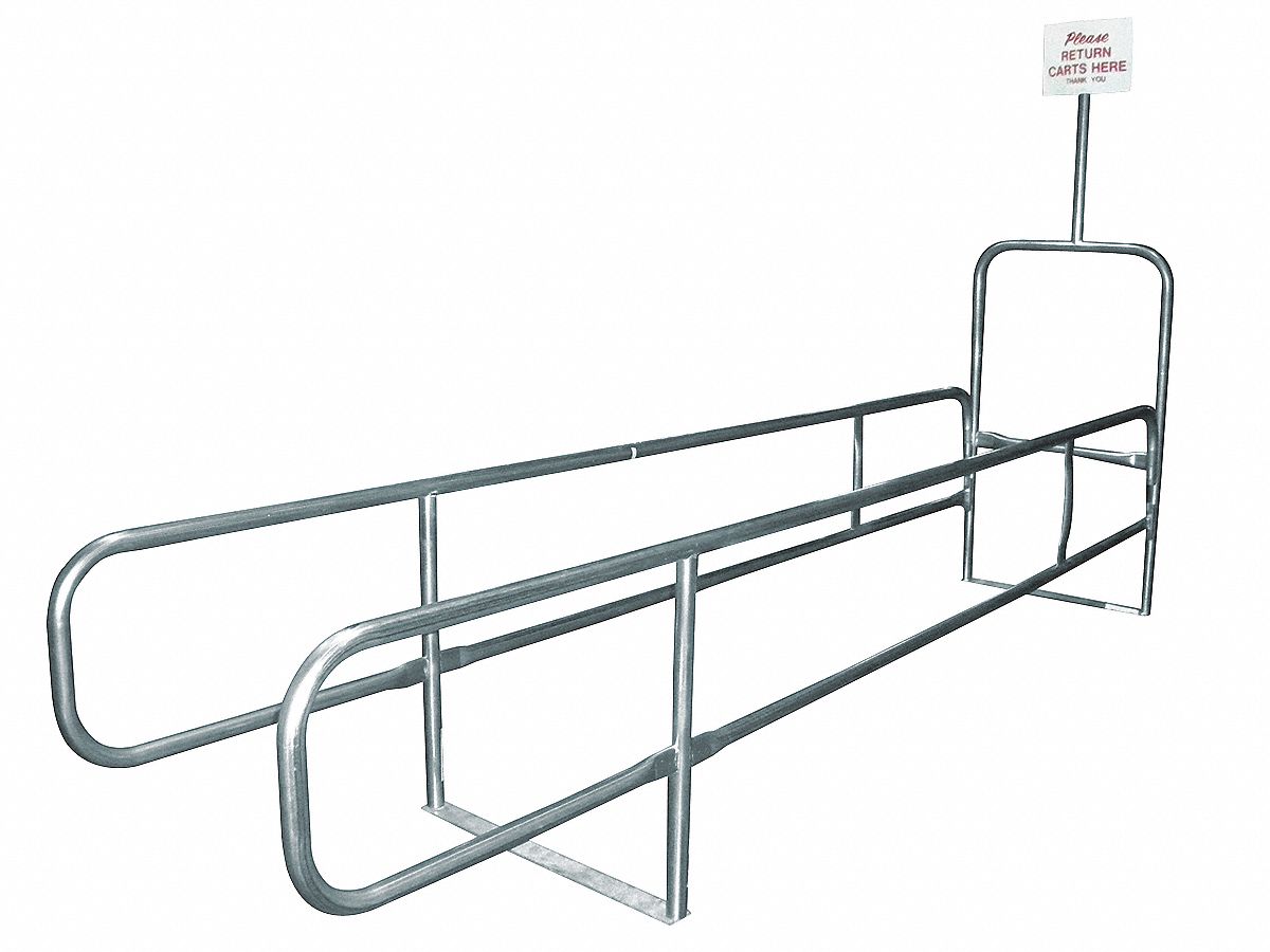 Single Wide, 14 ft Overall Lg, Single Wide Cart Corral - 4YFD7|RWR-NAT ...