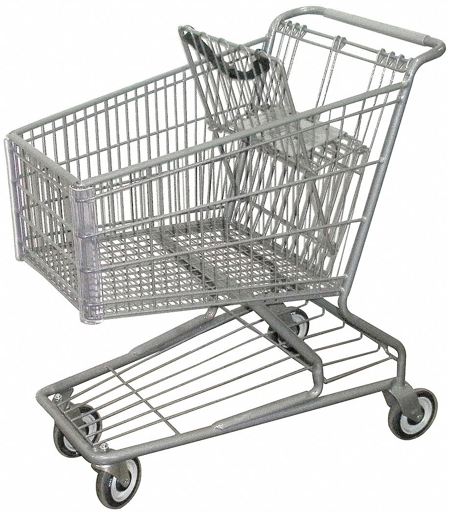 Large-Capacity Shopping Cart, 600 lb Load Capacity, Nestable Large ...