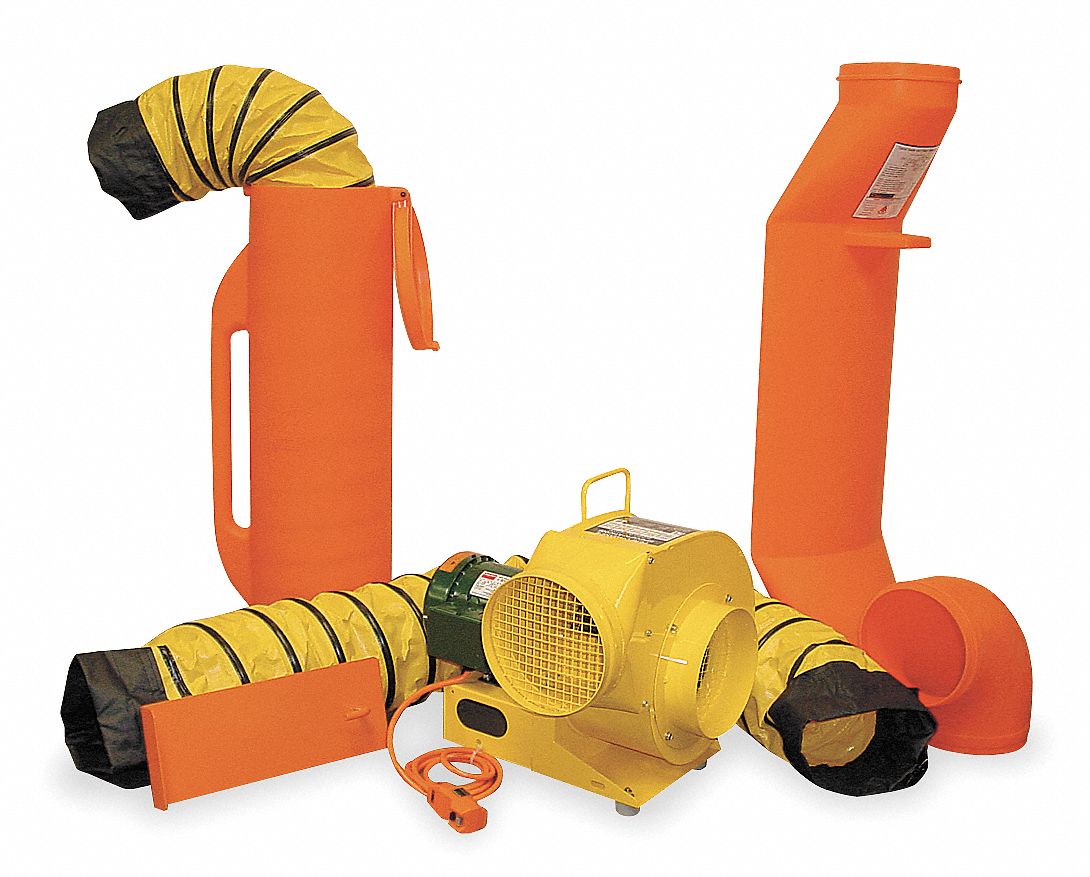 Axial Confined Space Fan Kit, 3/4 HP - Grainger