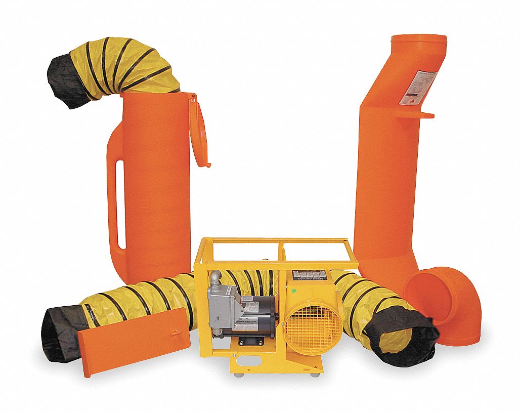 Confined Space Centrifugal Blower, 8 in Duct Dia., 3/4 HP, 23 in Length ...