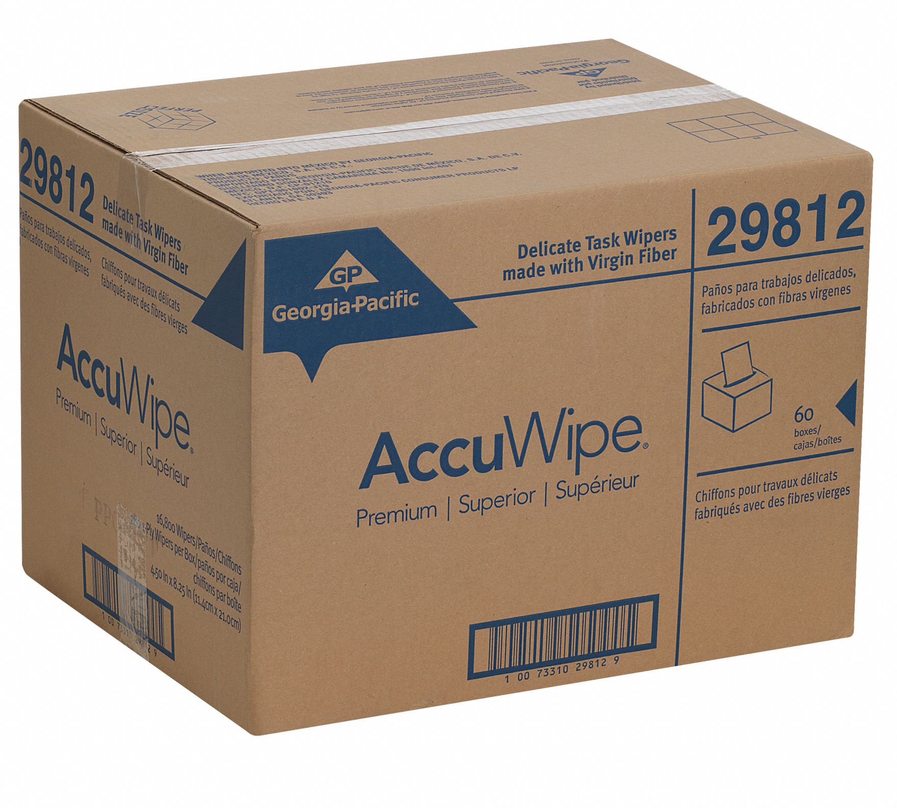 GEORGIA-PACIFIC Dry Wipe, Pacific Blue Basic™ AccuWipe®, 4 1/2 in x 8 1 ...