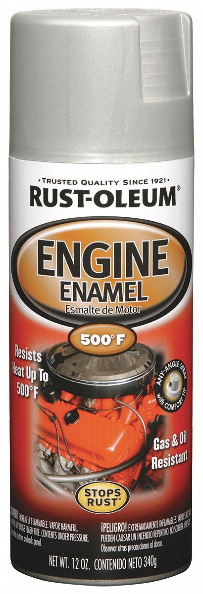 Engine Enamel,Cast Coat Alum,12 oz,Spray - Grainger