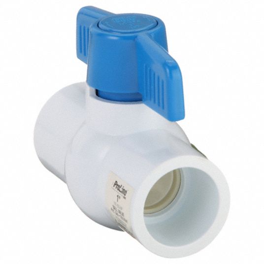 1 in, PVC, Manual Two-Way Ball Valve - 4YLH8|107-635-NP - Grainger