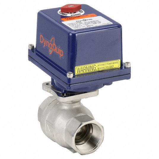 DYNAQUIP CONTROLS, 1 1/2 in, 316 Stainless Steel, Electrically Actuated ...