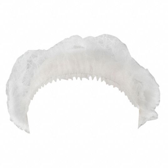 Bouffant Cap, White, PK 100 - Grainger