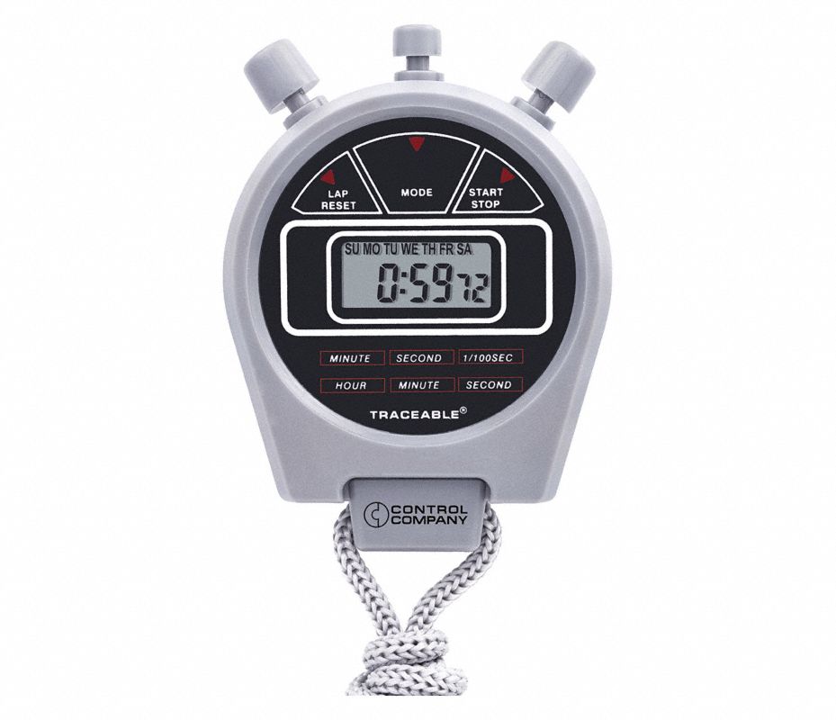 TRACEABLE Cronómetro, Intervalo de Tiempo Máx. Cuenta Hasta 23 hr., 59 ...