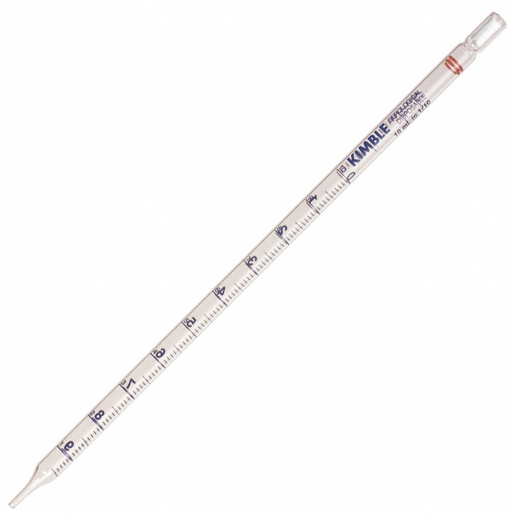 KIMBLE Pipette: 10 mL Capacity, B, 500 PK - 4YNA5|72120-10110 - Grainger