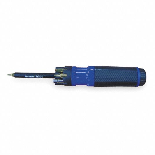 WESTWARD Lighted Multi-Bit Screwdriver, Magnetic, Number of Pieces 9 ...