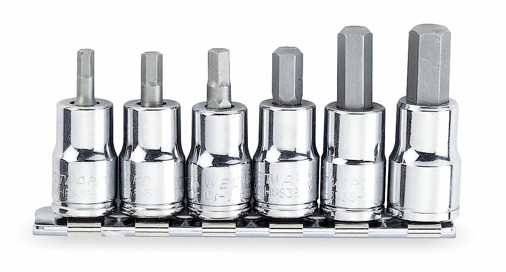 Socket Bit Set, Drive Size 3/8 in - Grainger