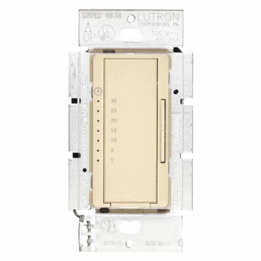 LUTRON, 30 min Max, 1 min Min, Countdown Timer - 4YPG4|MA-T530G-IV ...