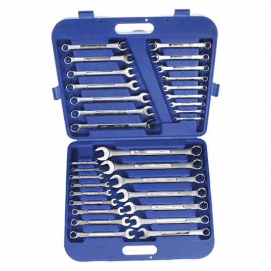 WESTWARD, Alloy Steel, Chrome, Combination Wrench Set - 4YR25|4YR25 ...
