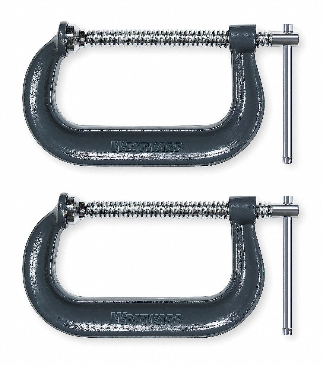 Heavy Duty Forged Steel C-Clamp Set, 10 in Max. Opening, 6 in Throat ...