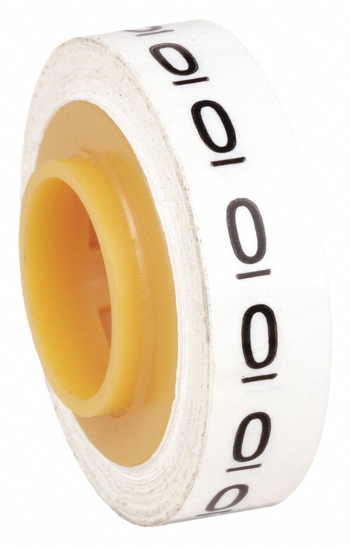 3M, 0, Black on White, Wire Marker Tape Refill - 4YT53|SDR-0 - Grainger