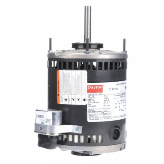 DAYTON Direct Drive Blower Motor: 1 Speed, Open Air-Over, Stud Mount, 1 ...