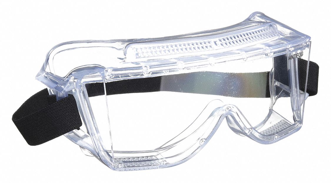 3M, Clear Lens Color, Anti-Fog/Scratch-Resistant, Safety Goggles ...