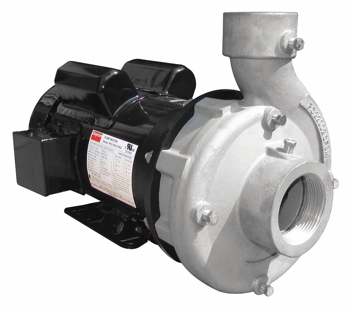 2 hp, 115/230V AC, Straight Center Discharge Pump - 4ZA49|4ZA49 - Grainger