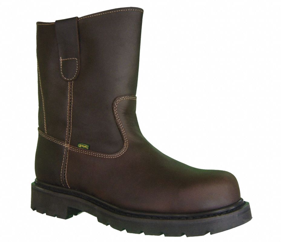 IN-WORK Botas de Seguridad con puntera de Acero Café Talla 8 Unisex ...
