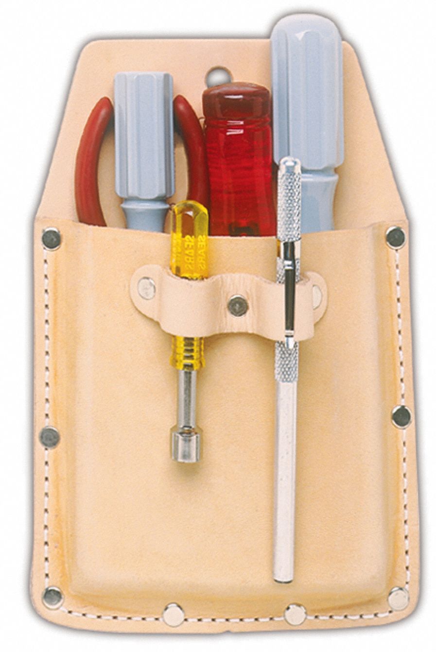 CLC Tool Pouch with Loops, Tan, Top Grain Leather - 4ZB57|409 - Grainger