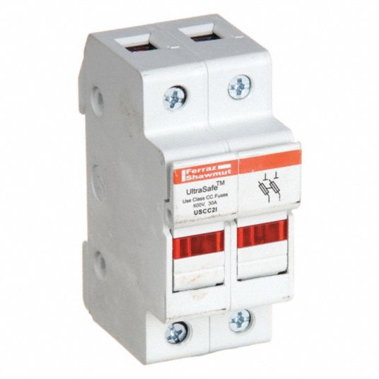 MERSEN, Finger-Safe, 2 Pole, Fuse Block - 4ZCR1|USCC2I - Grainger