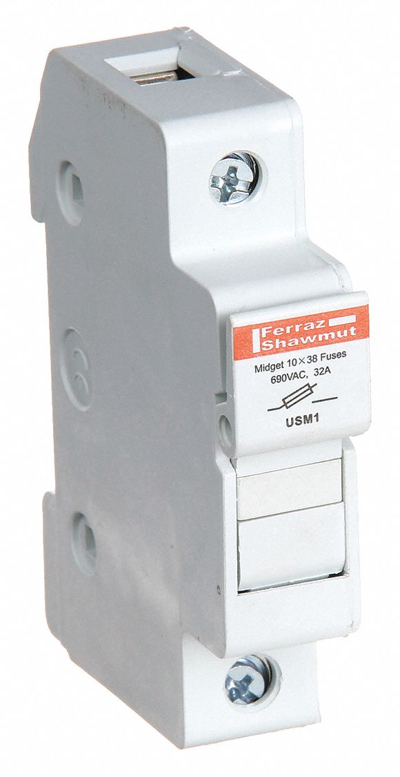 MERSEN, Finger-Safe, 1 Pole, Fuse Block - 4ZCR8|USM1 - Grainger