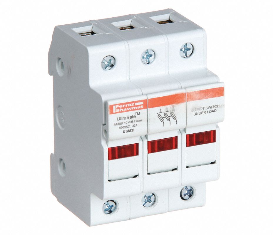 MERSEN Soporte p/Fusible,Polos 3,14 a6 AWG - Bloques de Fusibles ...